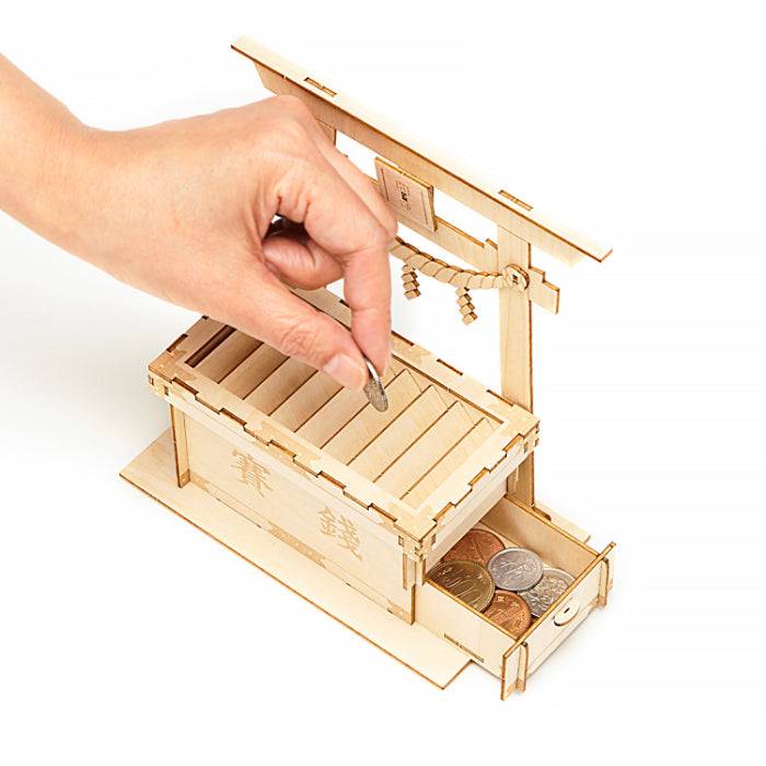 Ki-Gu-Mi: Wooden 3d Puzzle Kit - Offering Box Piggy Bank [Azone] - Nin ...