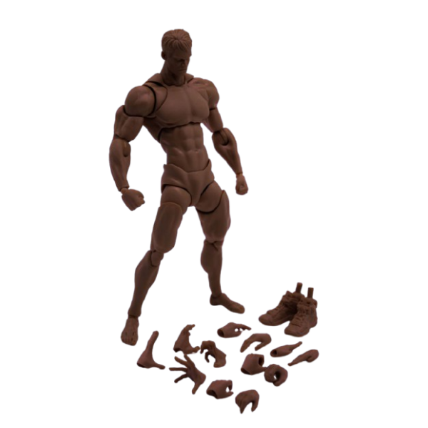 Action Figure: Super Movable Figure - Male Body (Black) 1/12 [Wind Toys ...