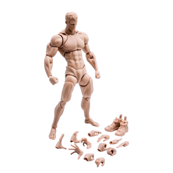 Action Figure: Super Movable Figure - Male Body (White) 1/12 [Wind Toys ...