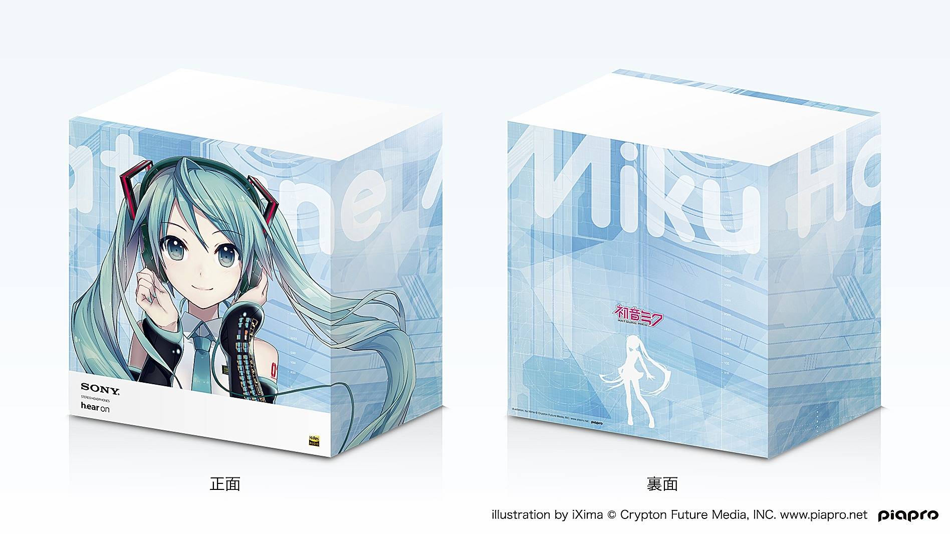 Hatsune Miku x Sony h.ear on MDR-100A/L/MIKU Special Headphones Hatsune ...