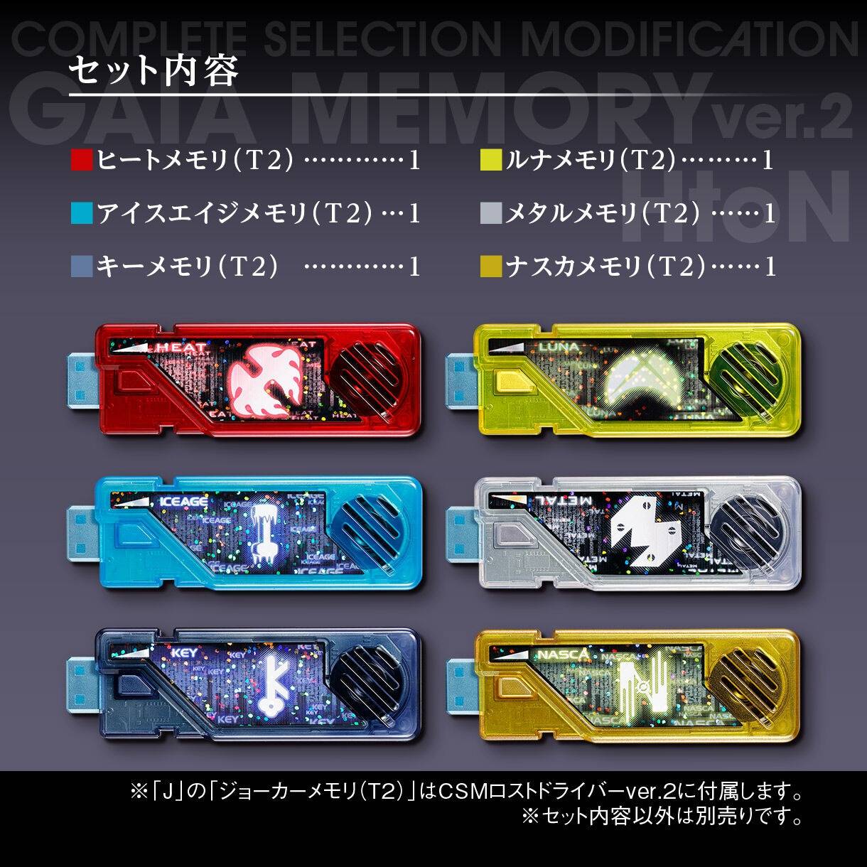 CSM: Kamen Rider W - T2 Gaia Memory Ver.2. - H to N (Limited Edition ...