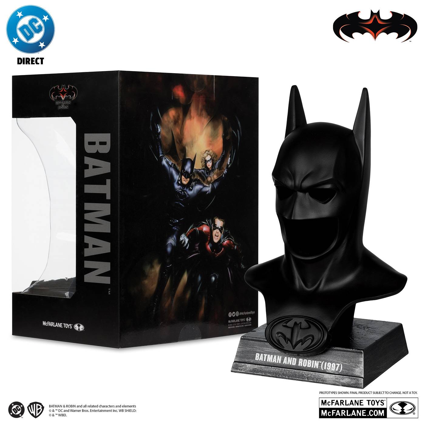 DC Direct: Batman & Robin / Mr. Freeze Strikes Back - Batman Cowl 1/3 [McFarlane Toys] - Nin-Nin ...