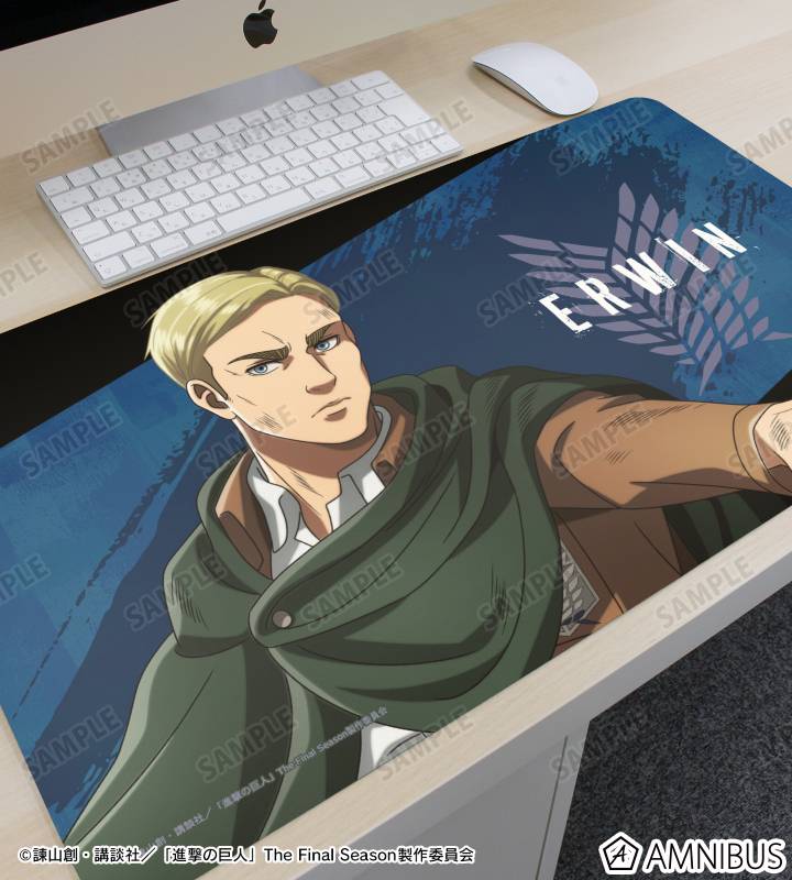 Attack on Titan: Rubber Desk Mat - Erwin (After Battle Ver.) [Arma ...
